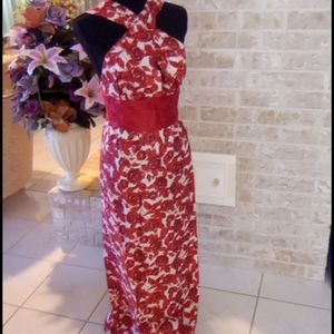 XX1 | Dresses | Sun Dress Beautiful Red And Cream Floral Print | Poshmark
